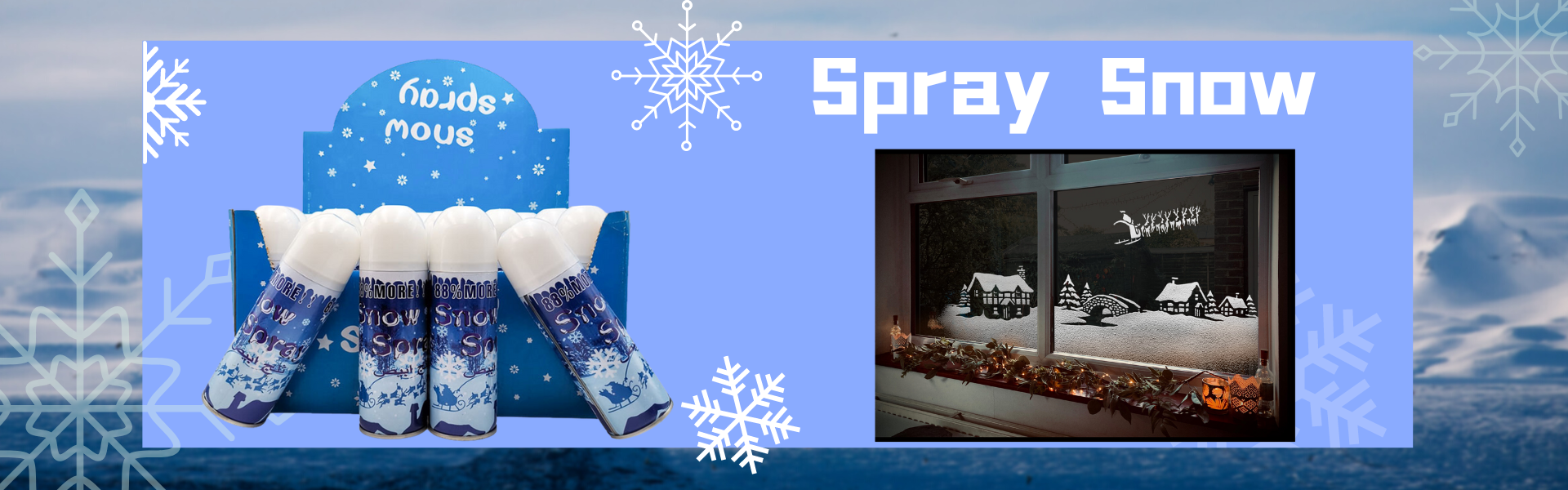News - window decor artificial snow spray